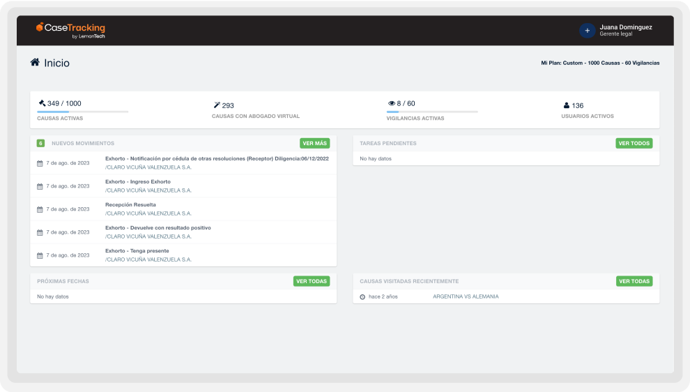 CaseTracking, monitorea tus juicios en una sola plataforma